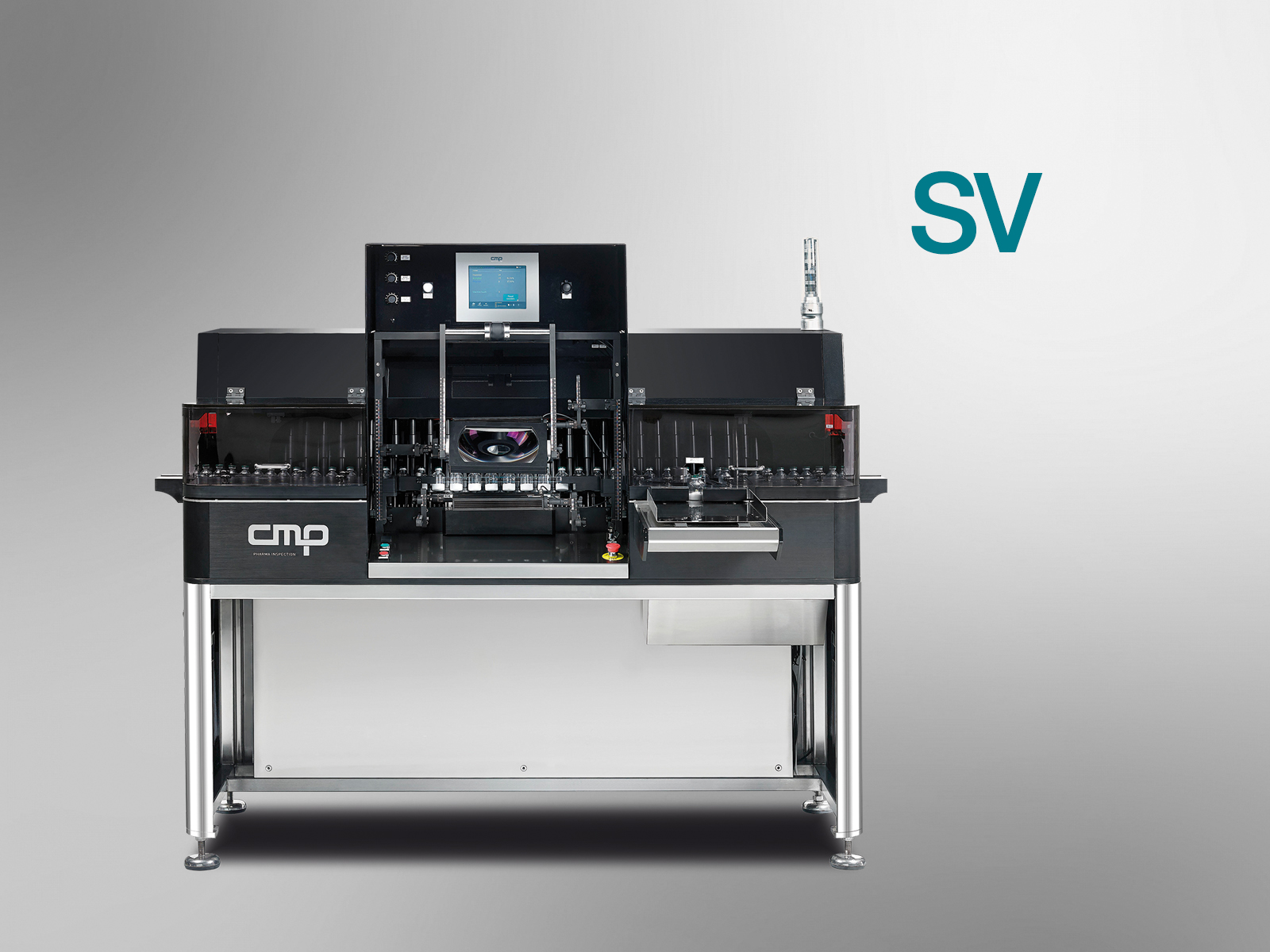 Semi-automatic inspection machine for ampoules, vials or cartridges ...